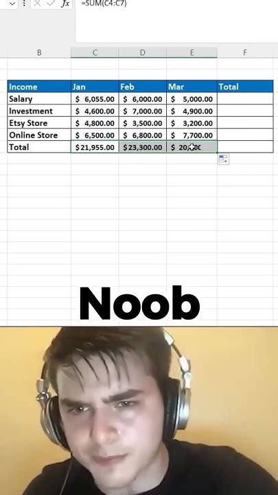 How To Use Auto Sum Function In Excel 💯 Shorts Shortsfeed Excel Youtube