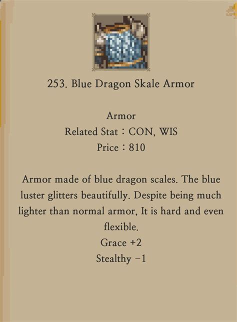 Blue Dragon Skale Armor Cobraknifes Guides