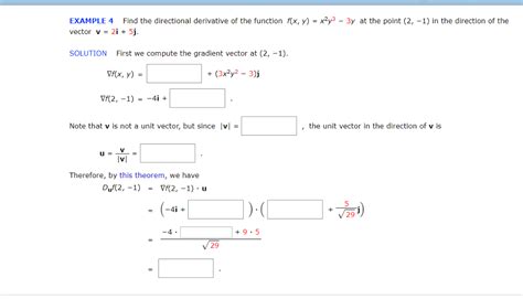 Solved Example 4 Find The Directional Derivative Of The