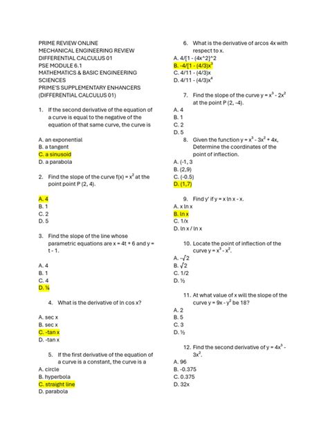 Diffcal 1 Pdf Tangent Derivative