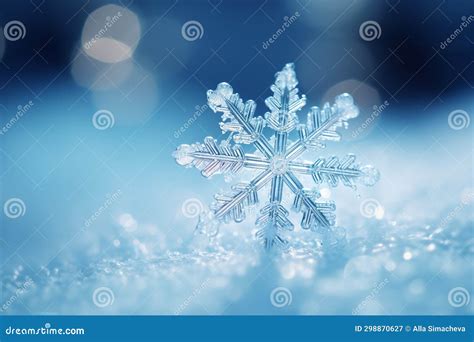 Snow Flake Macro Generative Ai Stock Illustration Illustration Of Microscopic Abstract