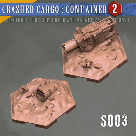 3d printable s003 crashed cargo container by popovlaboratory
