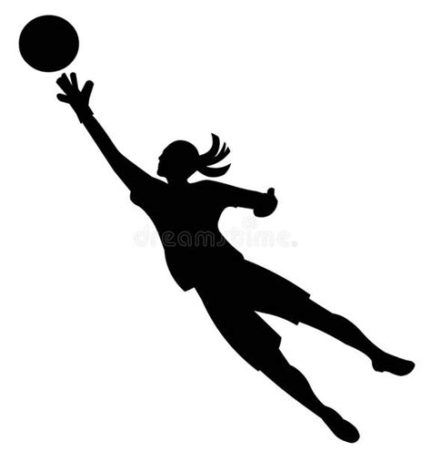 Silhouette Goalkeeper Girl Stock Illustrations 176 Silhouette