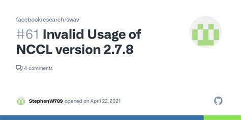 Invalid Usage Of Nccl Version Issue Facebookresearch Swav Github