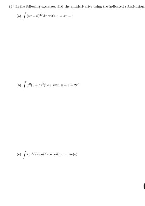 Solved 4 In The Following Exercises Find The