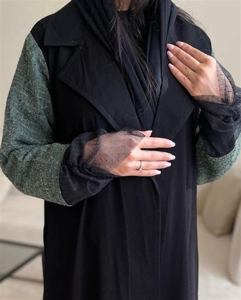 عبايه كم اخضر