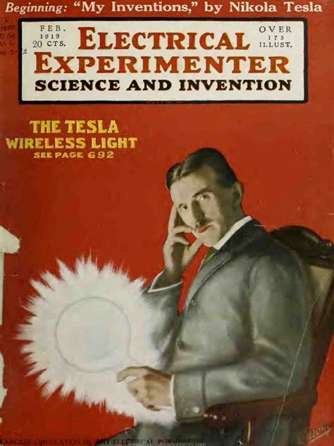 Electrical Experimenter Nikola Tesla 1919 02 Pdf Nikola Tesla