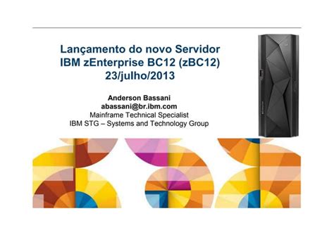 Servidor Ibm Zenterprise Bc12 Ppt