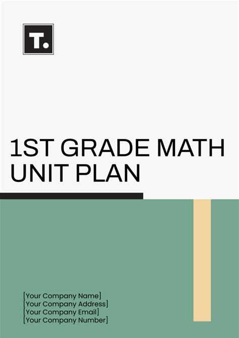 Free 1st Grade Math Unit Plan Template To Edit Online