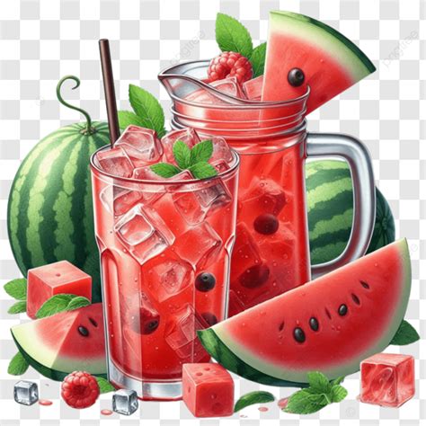 얼음을 넣은 활기 넘치는 수박 음료 여름 여름 주스 신선한 주스 음료 Png 일러스트 및 이미지 에 대한 무료 다운로드 Pngtree