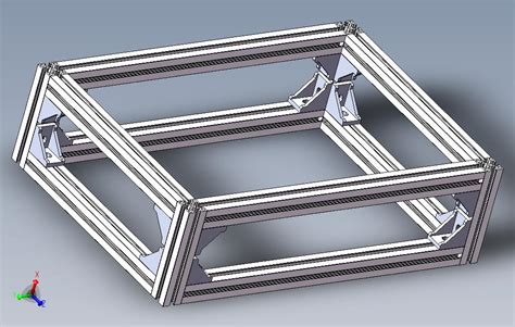 铝型材架子 Solidworks 2014 模型图纸免费下载 懒石网