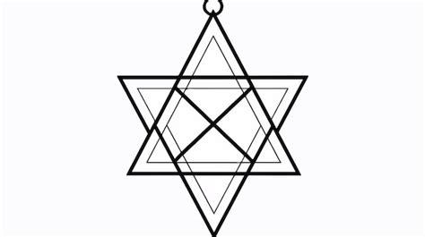 Unicursal Hexagram Thelema Symbol In Intricate Design Premium Ai