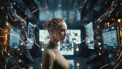 Premium Ai Image Automation Data Analytic With Robot And Digital