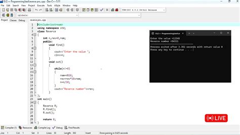 Day 04 Reverce Program Using Class And Object In C Satya Gyan A4 Youtube