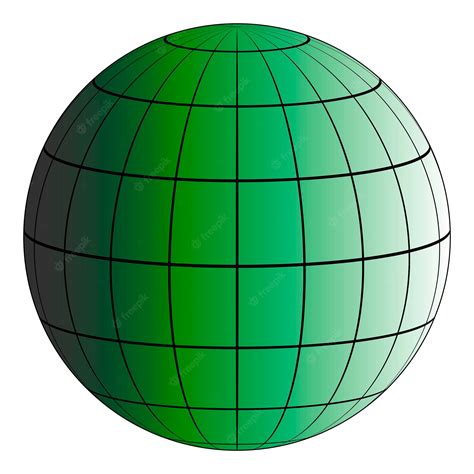 Premium Vector Globus 3d Earth Grid The Effect Of Illumination By The