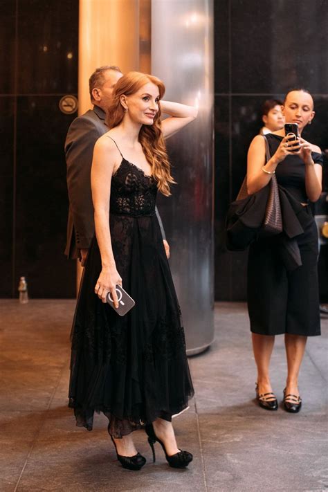 Jessica Chastain At Ralph Lauren Fashion Show At New York Fashion Week
