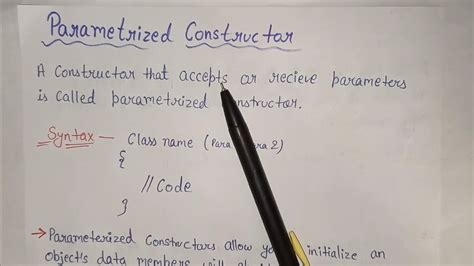 C Parametrized Constructor Parametrized Constructor In C C