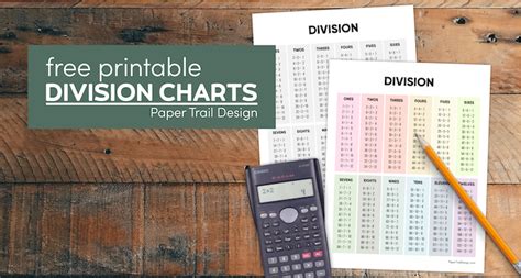 Division Chart Printable Paper Trail Design