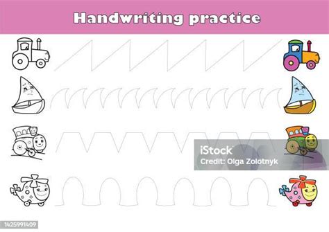 Vecteur Dillustration De Feuille De Pratique De Lécriture Manuscrite