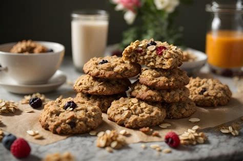 Galletas De Avena Para El Desayuno Foto Premium