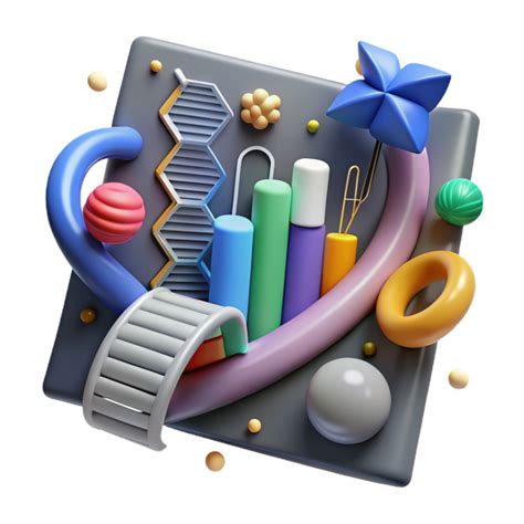 Vibrant Contemporary Dna Sequencing Data Visualization Cutout High Resolution 60673611 Png