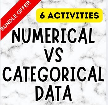 Numerical And Categorical Data Numerical Vs Categorical Data Bundle