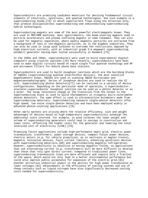 Superconductivity Applications Pdf Superconductivity Electromagnetism