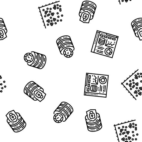 Database Administrator Server Seamless Pattern Vector 32516128 Vector