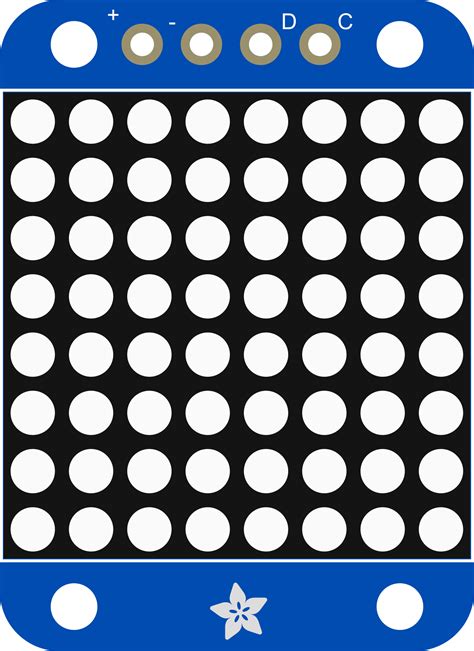 How To Use Adafruit Mini 8x8 Led Matrix Backpack White Pinouts Specs
