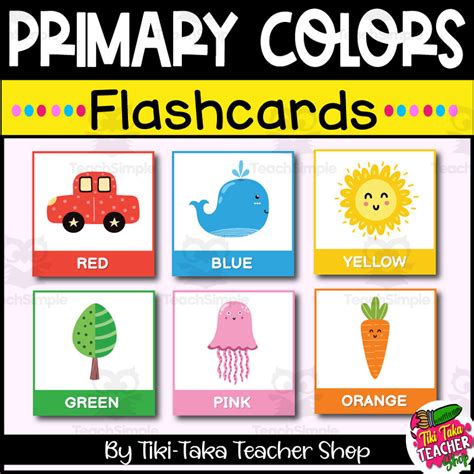 primary colors flashcards