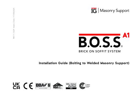 B O S S A1 Brick On Soffit System Installation Guide Ig Masonry Support Ltd Nbs Source