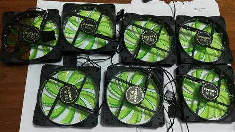 Computer Chassis Fans For Desktop Green Color Evesky Brand Computers Tech Parts