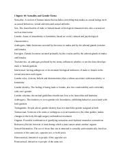 Chapter Notes Intro To Psych Docx Chapter Sexuality And Gender Terms Sexuality A