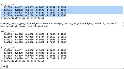 Clip Pytorch Tensor Values To A Range Pytorch Tutorial Youtube