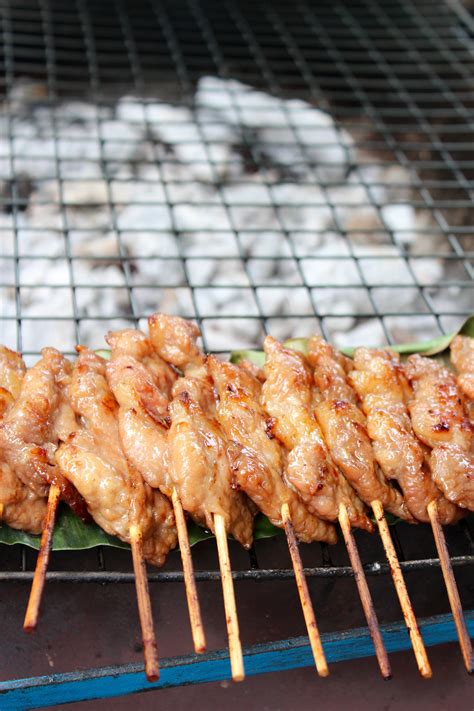 무료 이미지 연기 요리 식품 조리 해물 불 물고기 먹다 야외 파티 아시아 음식 숯 맛좋은 길거리 음식 꼬챙이 닭 꼬치 굽는 것 구운 고기