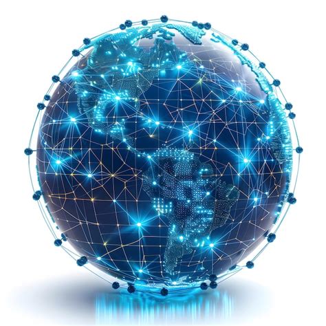 Concept Of Communication Technology Or Global Network Futuristic Globe With Digital Technology