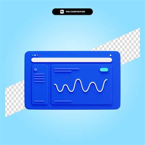 원형 차트 및 통계 3d 렌더링 일러스트 절연 프리젠 테이션 프리미엄 Psd 파일