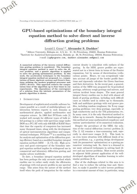 pdf gpu based optimizations of the boundary integral equation method
