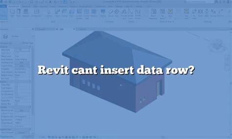 Revit Cant Insert Data Row