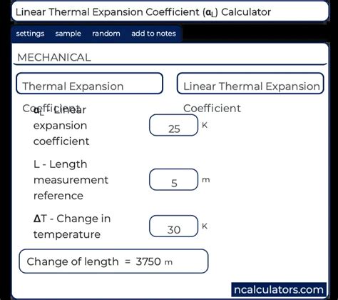 Linear Thermal Expansion Coefficient Calculator