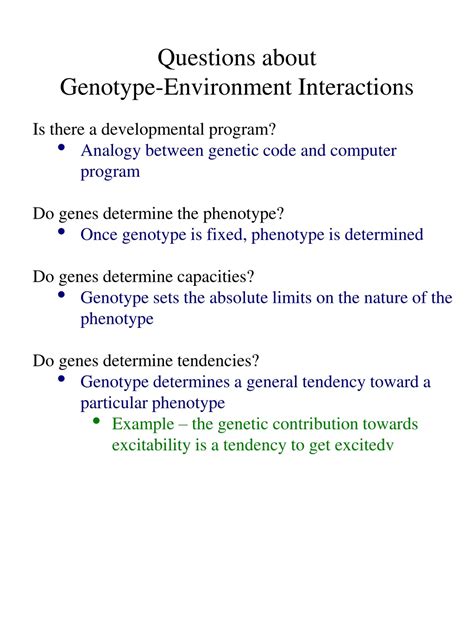 Ppt Gene Environment Interactions Powerpoint Presentation Free Download Id 237045