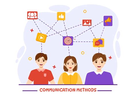 Communication Methods Vector Illustration With Team Referral Marketing Project Management