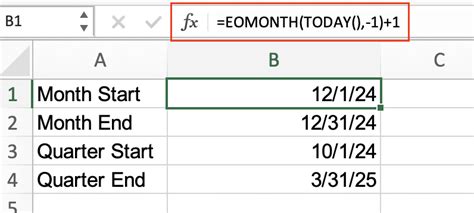 Excel Eomonth Function Master End Of Month Date Calculations