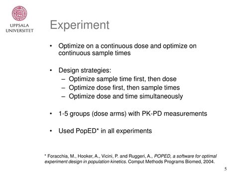 PPT Sequential Versus Simultaneous Optimal Experimental Design On Dose And Sample Times