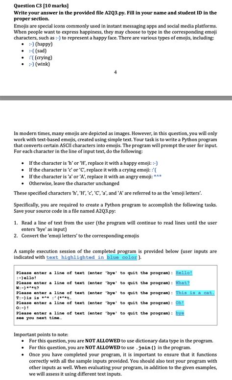 Solved Question C3 10 ﻿marks Write Your Answer In The