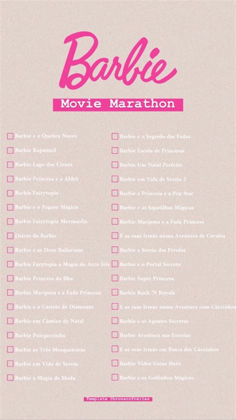 Barbie List Of Movies