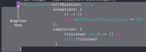 xcode Xcode에서 드래그 할 수 없습니다 코드 조각을 만들기 위해 리뷰나라