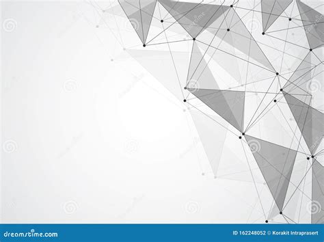 Abstract Connecting Dots And Lines Background Big Data Visualization Iot Royalty Free Stock