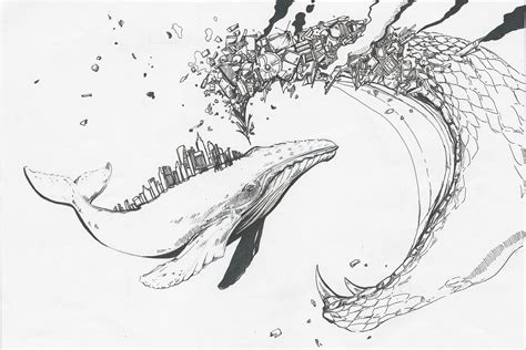 Drawingpendrawingdailyillust펜드로잉일러스트드로잉whale고래 그림 드로잉 흑백