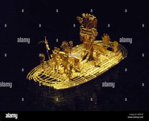 Gold Artifacts On Exhibit At The Museo Del Oro Bogota Colombia Stock